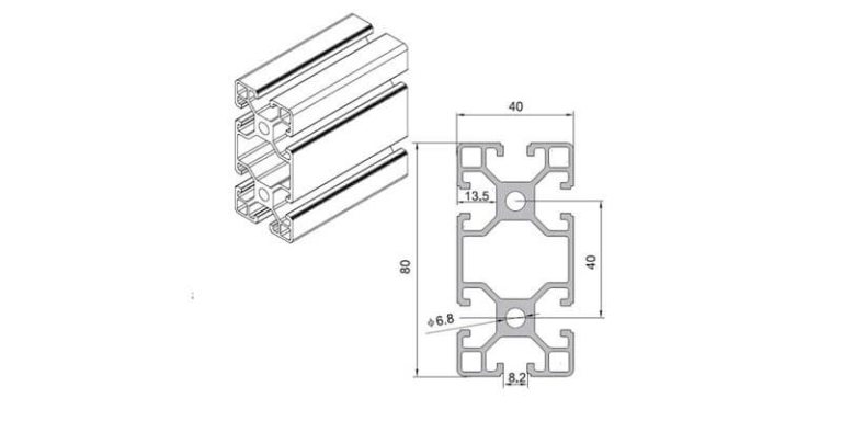 Industrial Aluminium Profile 40-series - Professional Aluminium Section ...