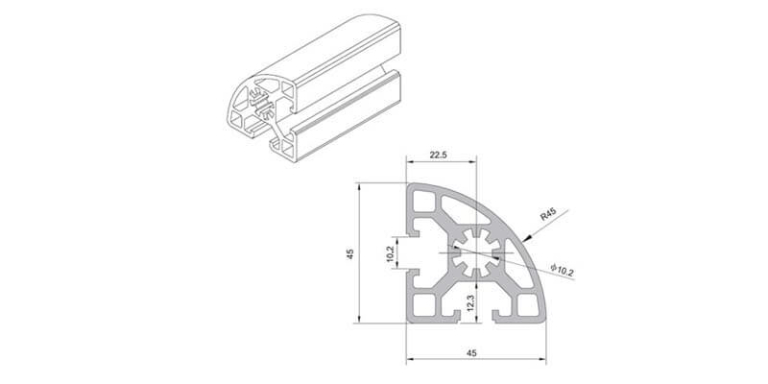 Industrial Aluminium Profile 45-series - Professional Aluminium Section ...