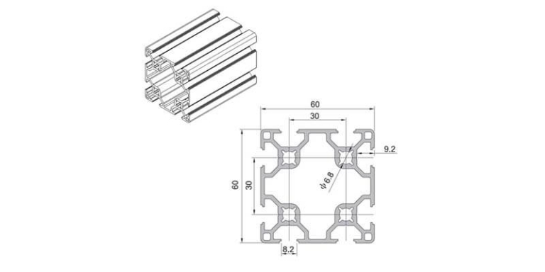 Industrial Aluminium Profile 60-series - Professional Aluminium Section ...